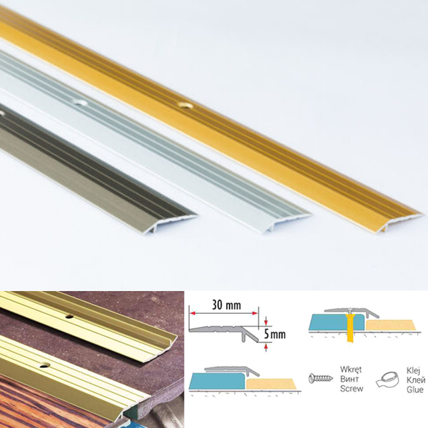 Shop Good Quality 30mm Anodised Aluminium Door Floor Bar Edge Trim ...