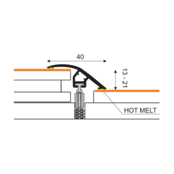 Shop High Quality 40mm Wide UPVC Wood Effect Door Threshold Ramp