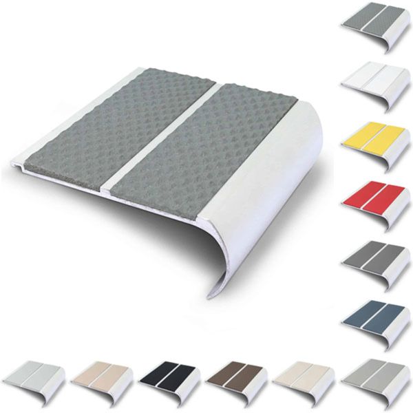 Buy High Quality 91mm x 35mm Commercial Stair Nosing Non Slip PVC ...