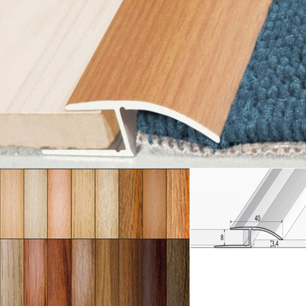 Shop premium Quality Aluminium Wood Effect Screw Fix Door Threshold