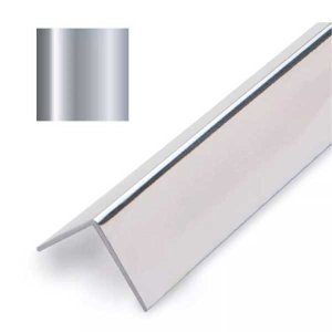 Shop Premium Quality 2.45m Long PVC Chrome Silver Effect Internal Angle ...