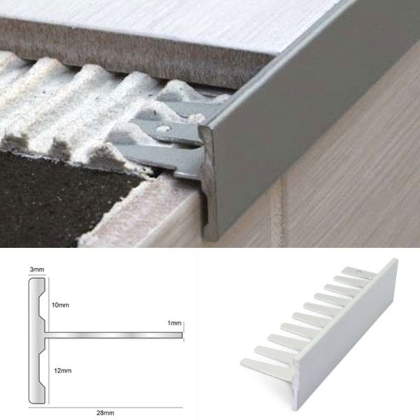 Buy Premium Quality Aluminium Stair Nosing Formable 2 In 1 for Step Edges