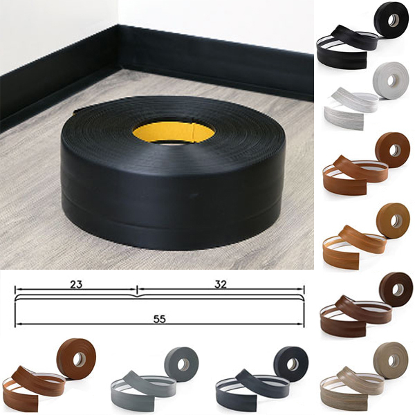 Shop High Quality 5m Long PVC Flexible Skirting Board Strip Self ...
