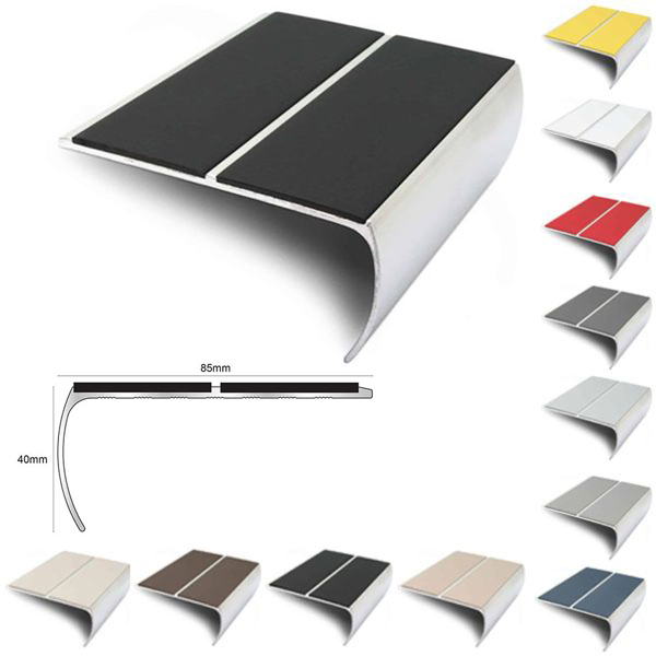 Shop Good Quality 85mm x 40mm Bullnose Aluminium Stair Nosing Edge Trim ...