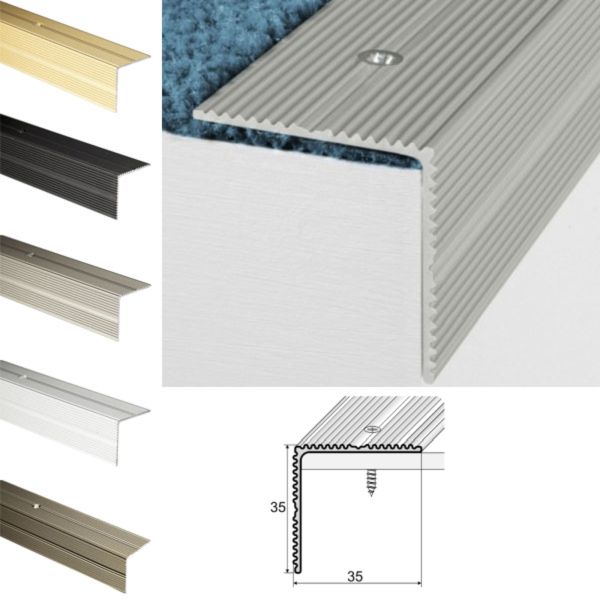 Buy Best Quality 35mm x35mm Ribbed Stairs Nosing For Wooden Stair ...