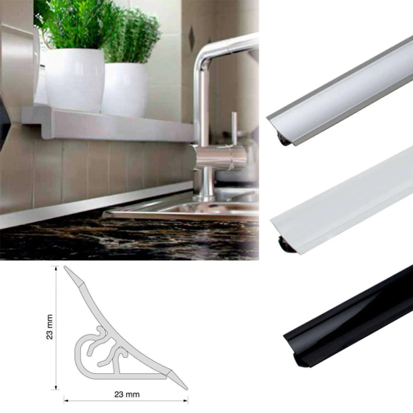 Shop Best Quality Splashback Worktop Profile Strip Edging Trim Kitchen Seal